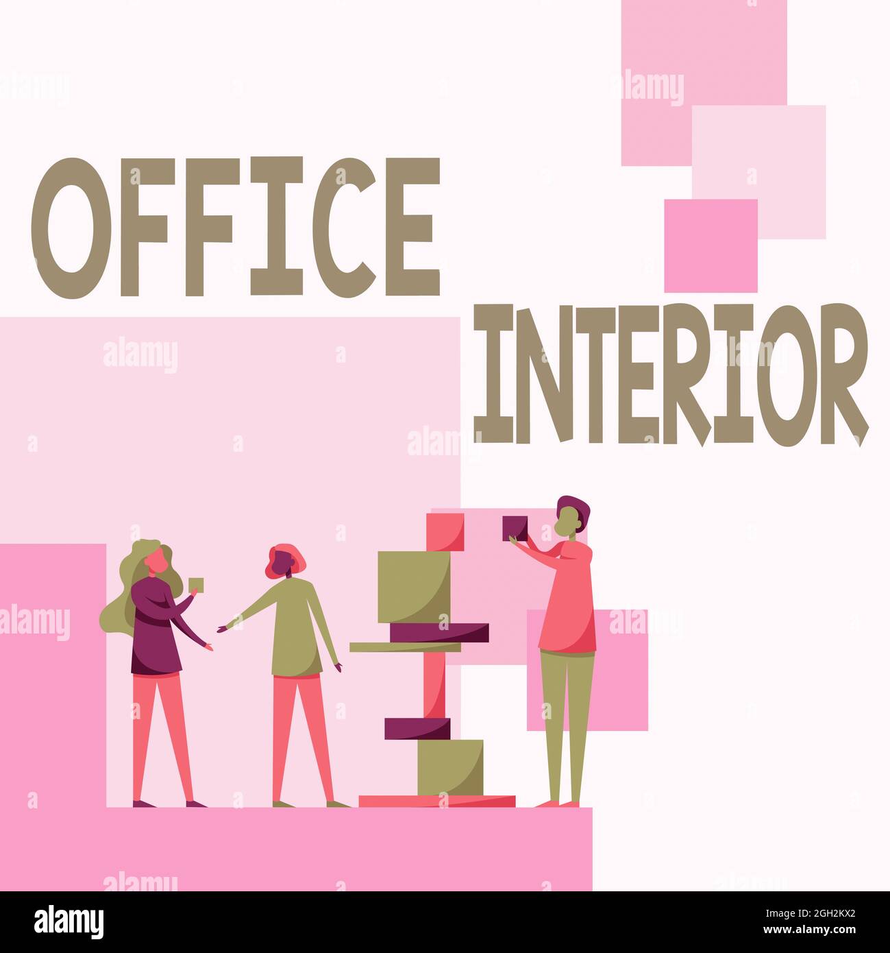 Sign displaying Office Interior. Business idea making indoor spaces ...