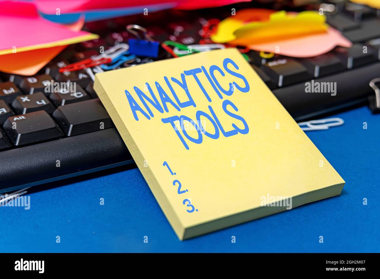 Text sign showing Analytics Tools. Concept meaning pieces of web application analysis software ...