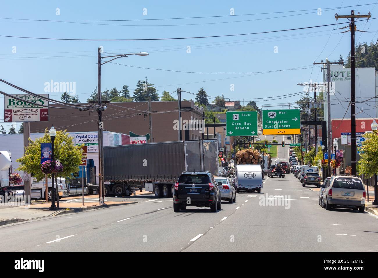 The beautiful coastline of Highway 101 in California, USA Stock Photo ...