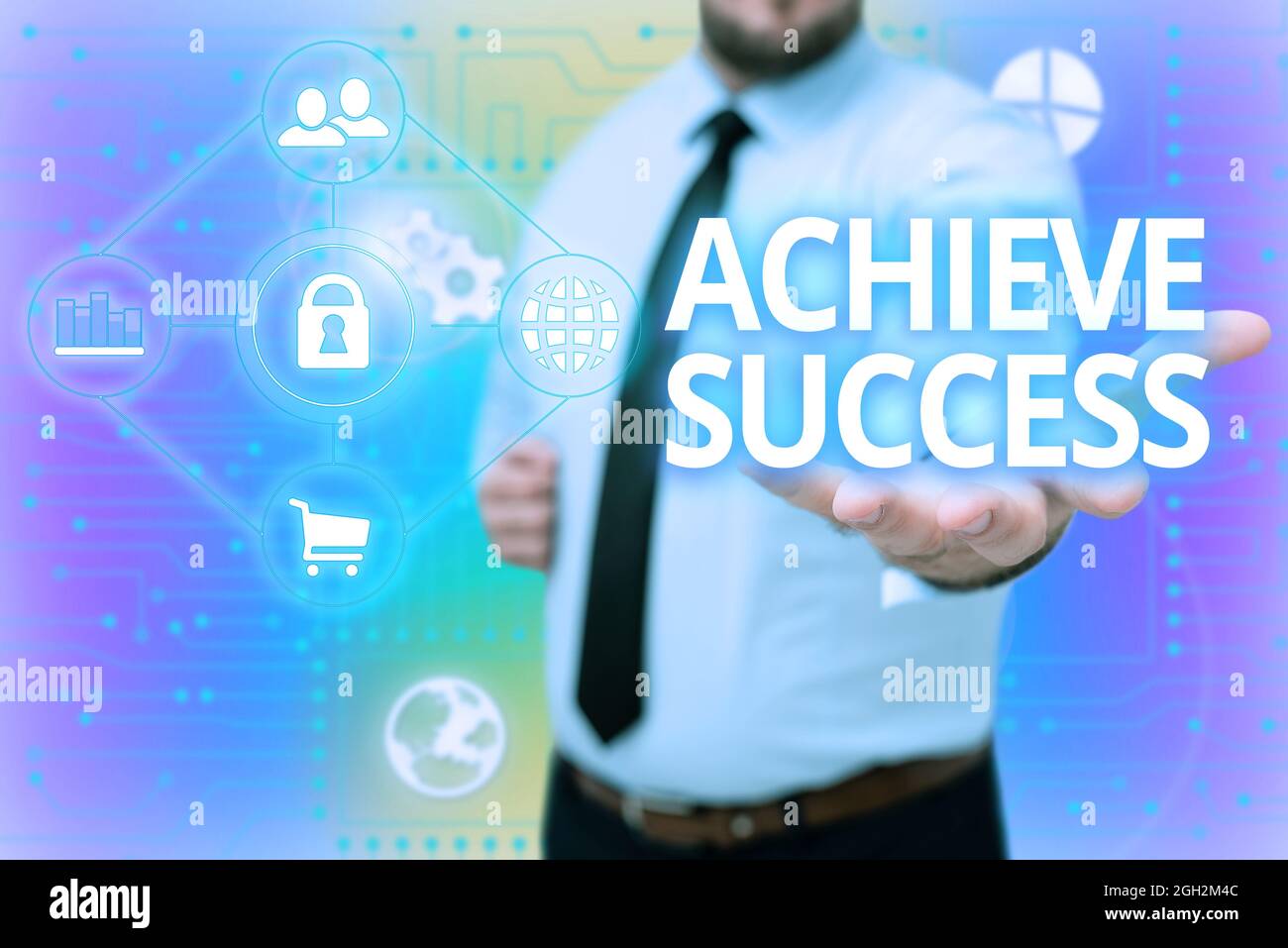 Text showing inspiration Achieve Success. Business showcase to attain a ...
