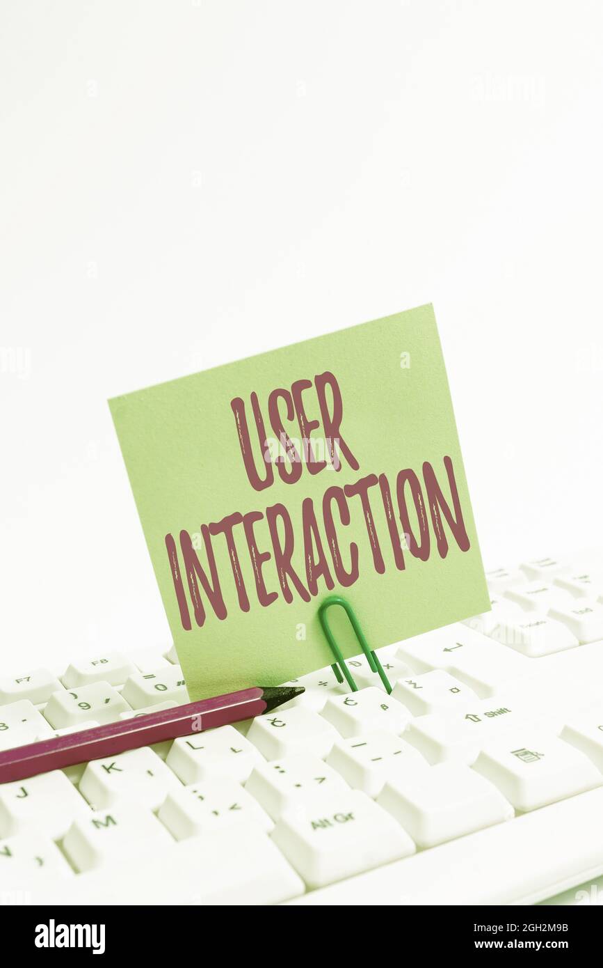 Writing displaying text User Interaction. Concept meaning the conduit ...