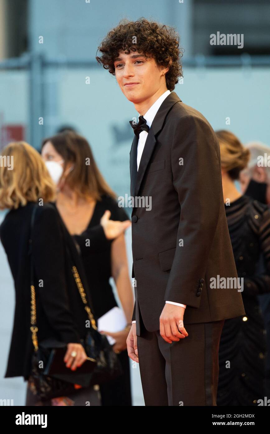 Filippo Scotti attends the red carpet of the movie "The Hand of God ...