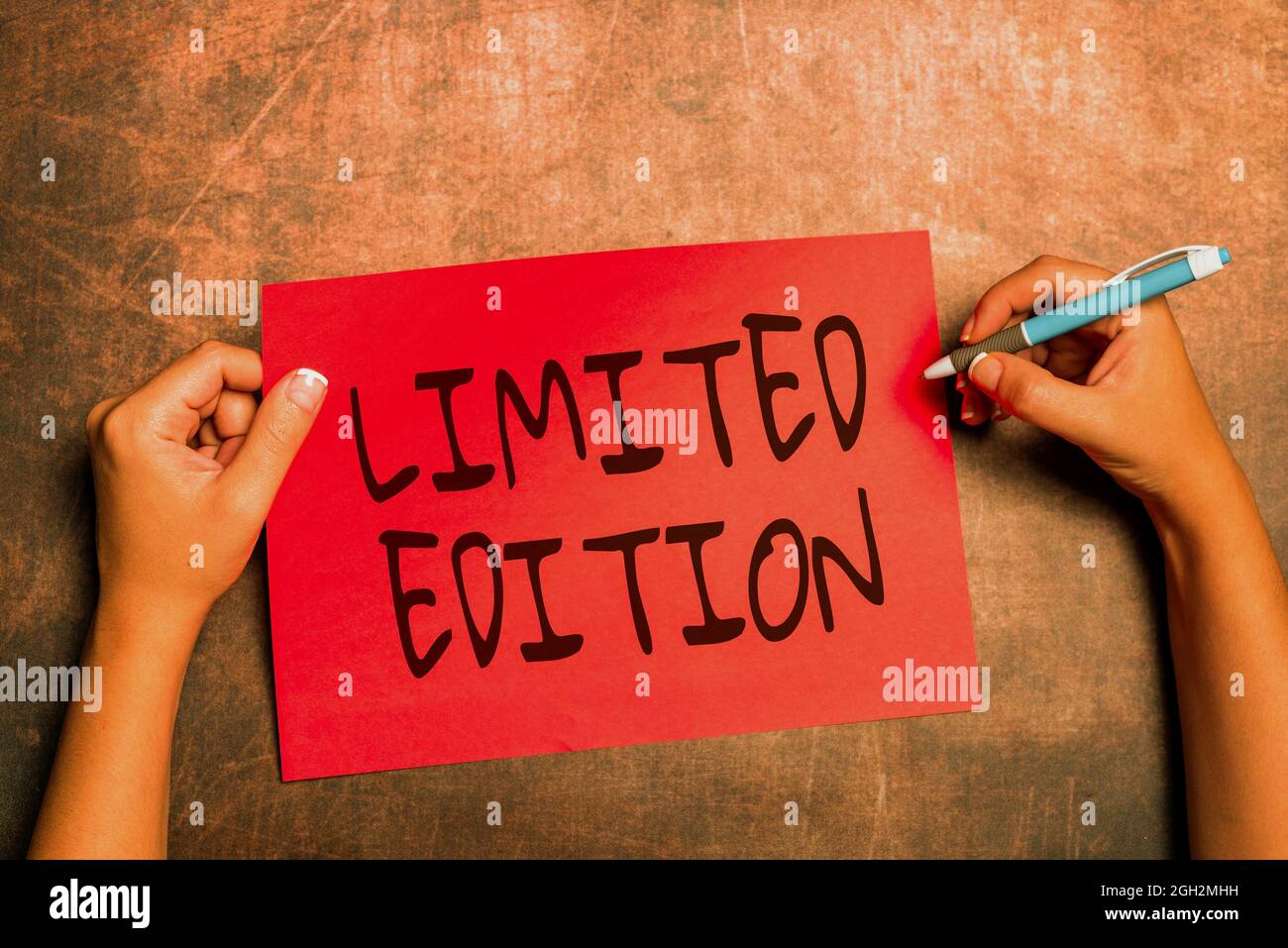 Text caption presenting Limited Edition. Word Written on produced in ...