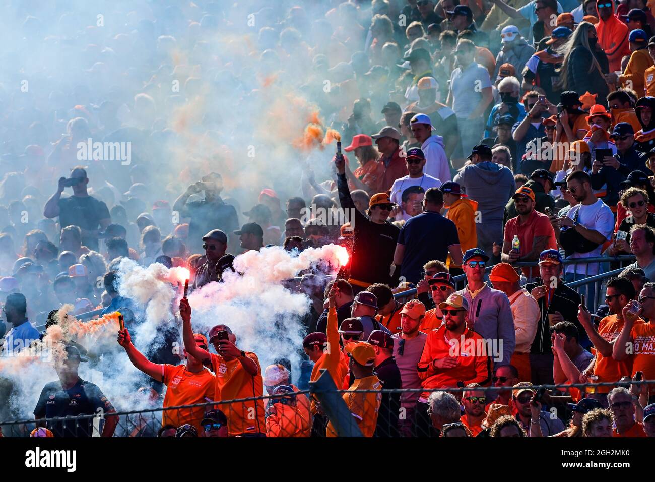 Fans in the grandstands, gradins, during the Formula 1 Heineken Dutch ...