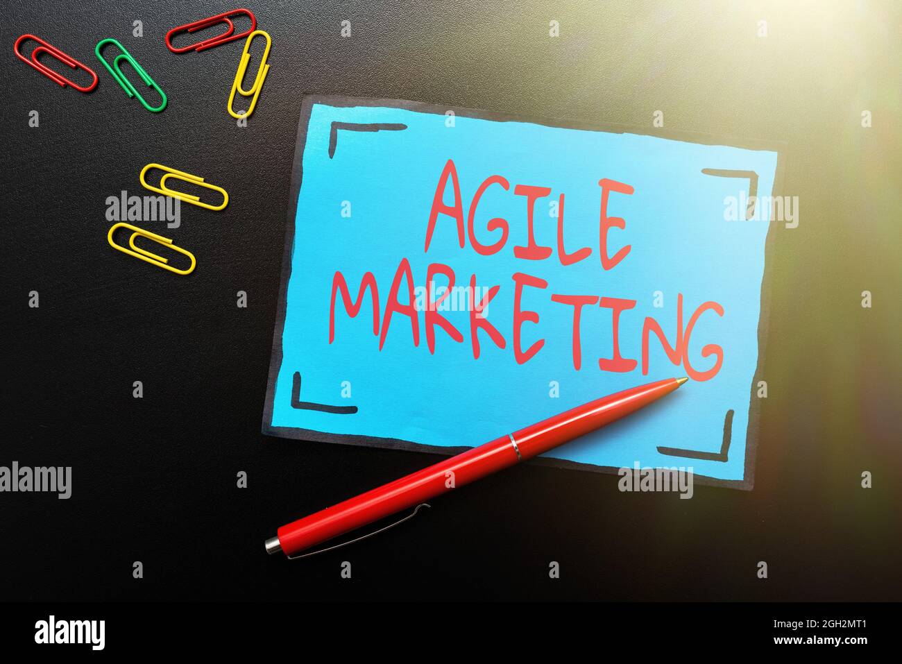 Text Caption Presenting Agile Marketing Word For Focusing Team Efforts