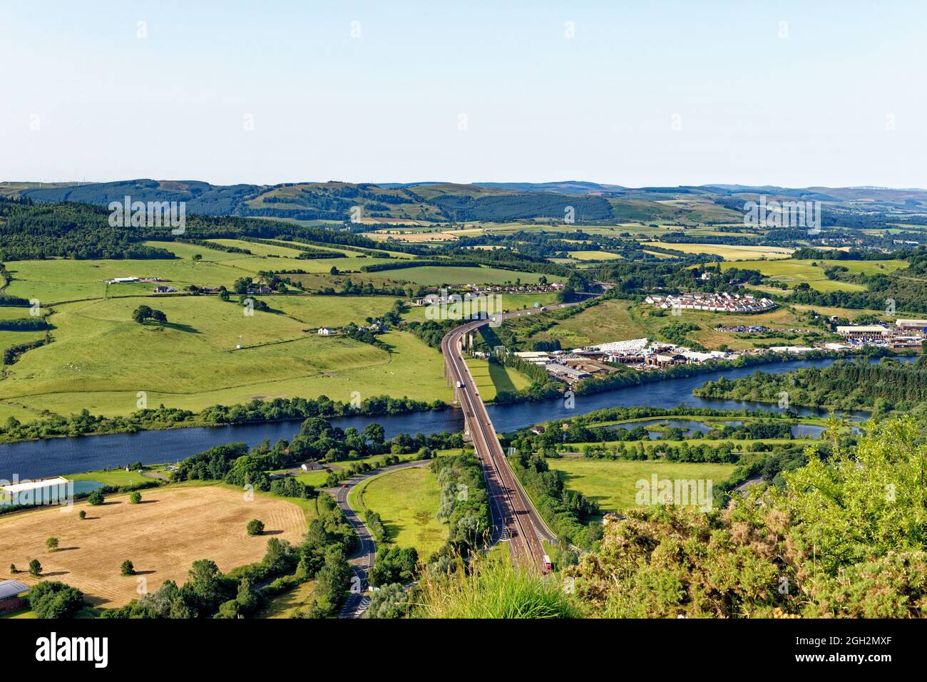 The view from the top of Kinnoull Hill, Perth. Scotland, United Kingdom ...