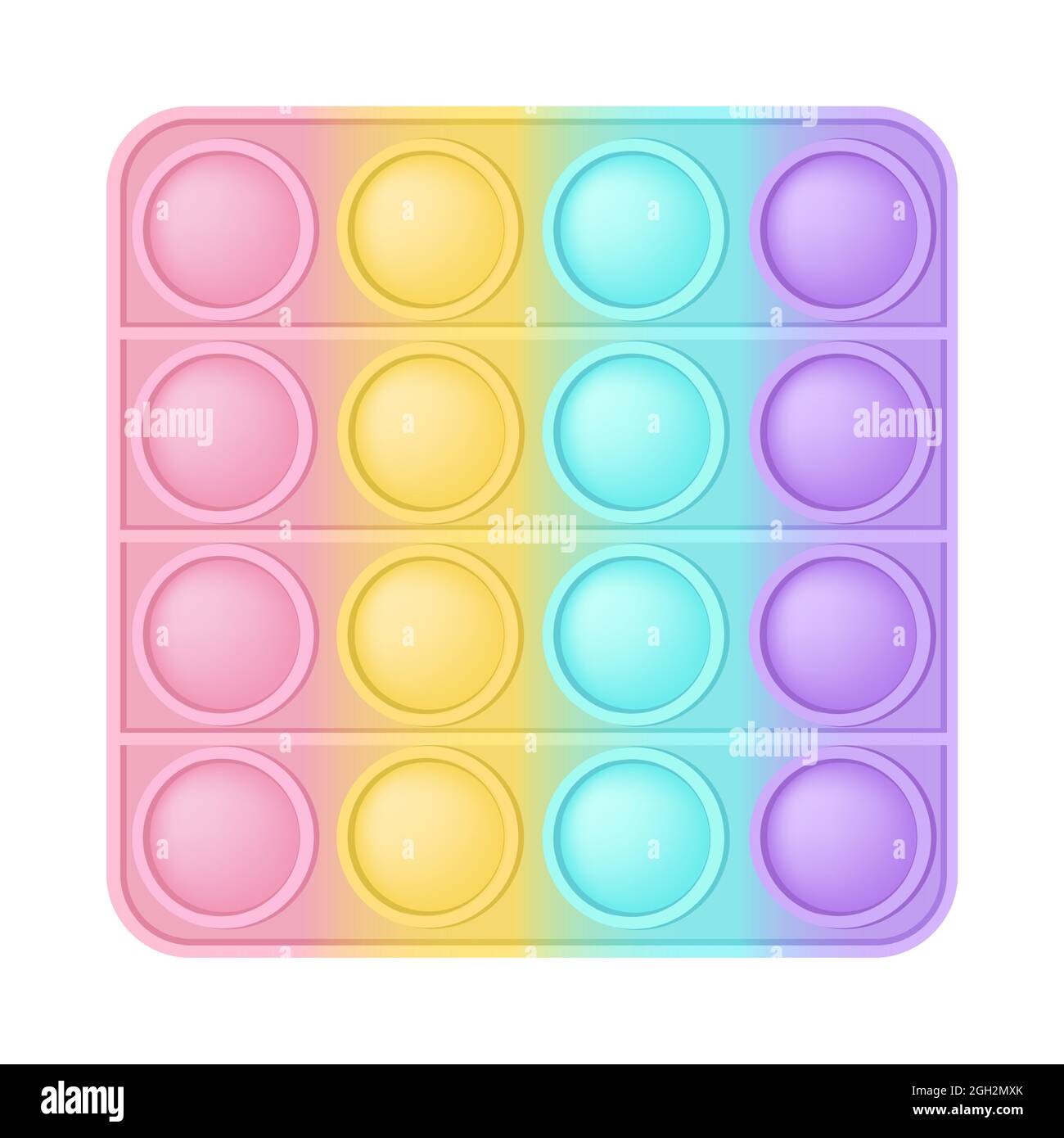 Pop it a fashionable silicon toy for fidgets. Addictive anti-stress square toy in pastel colors ...