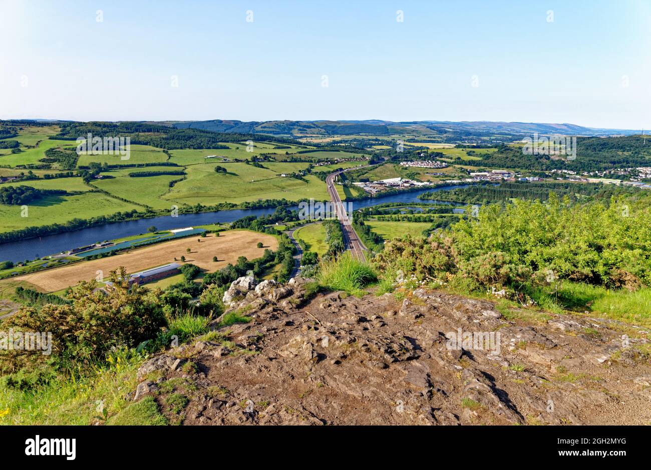 The view from the top of Kinnoull Hill, Perth. Scotland, United Kingdom ...