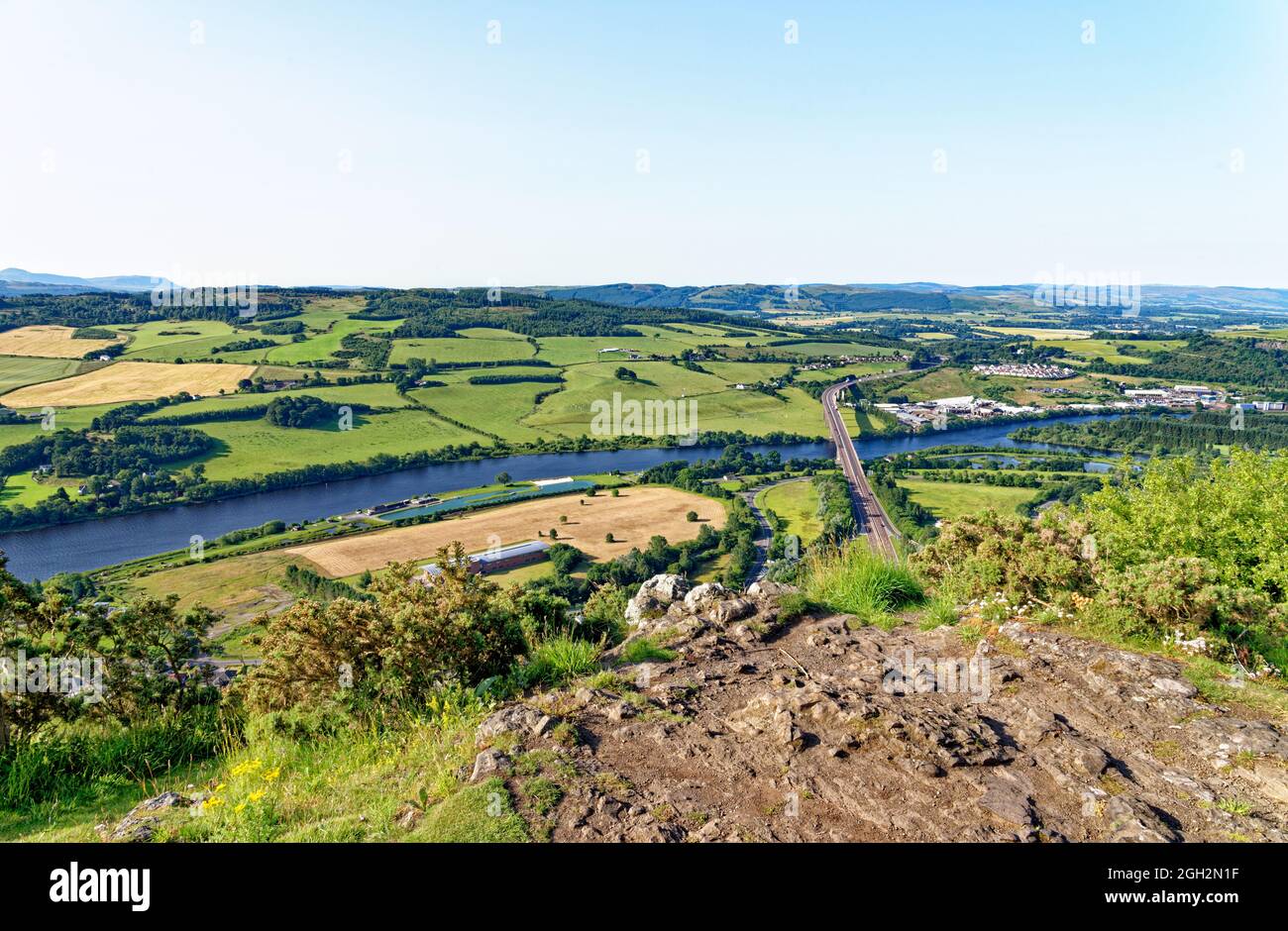 The view from the top of Kinnoull Hill, Perth. Scotland, United Kingdom ...