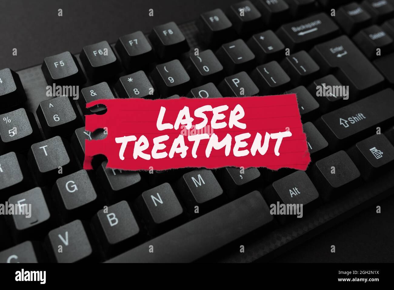 Sign displaying Laser Treatment. Business showcase any of various ...
