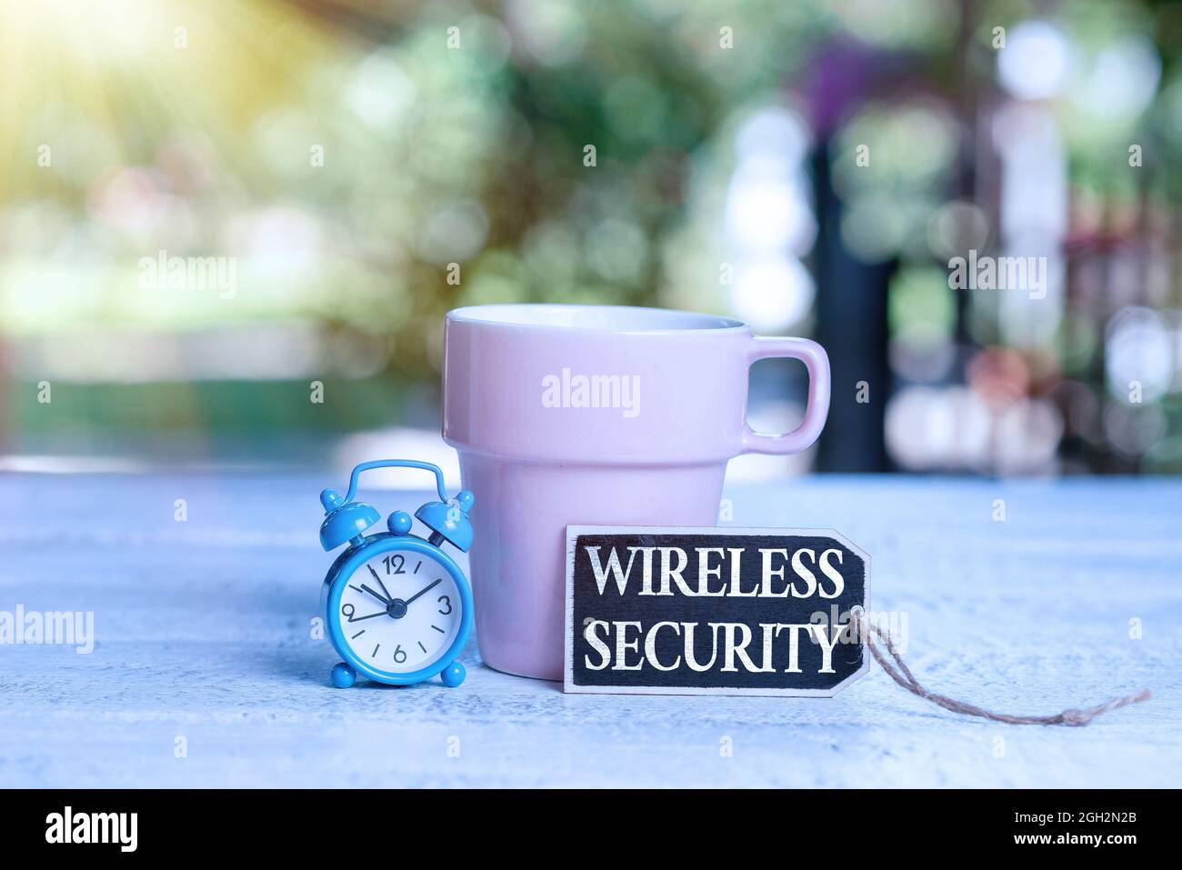 Sign displaying Wireless Security. Business approach prevention of ...