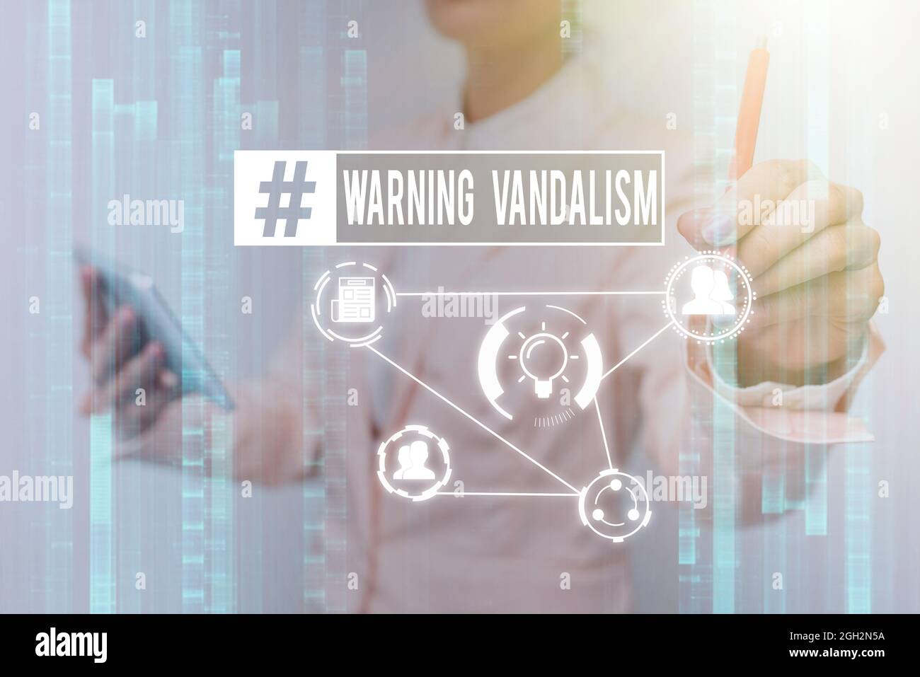 Inspiration showing sign Warning Vandalism. Word Written on malicious ...