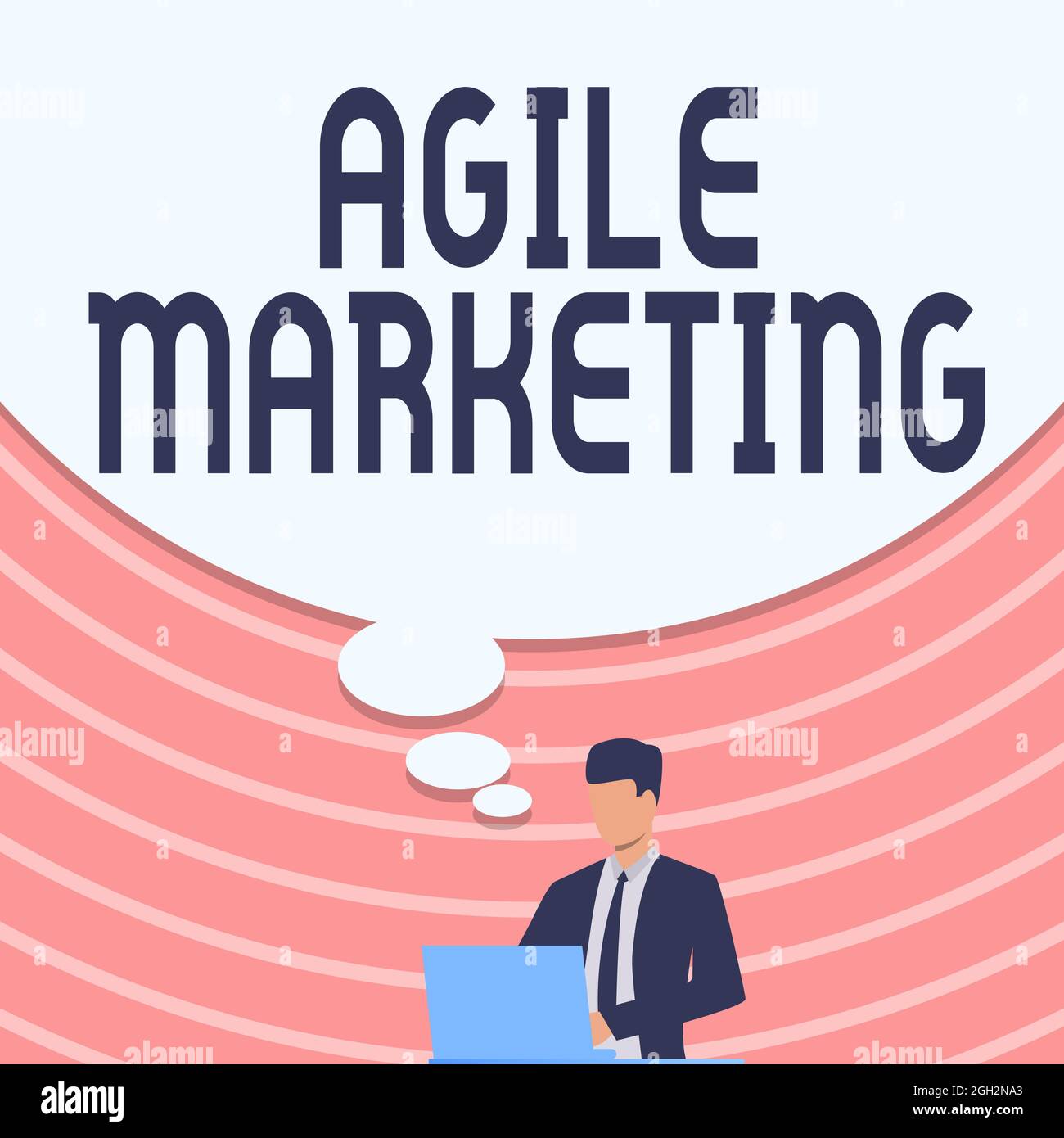 Text sign showing Agile Marketing. Internet Concept focusing team ...