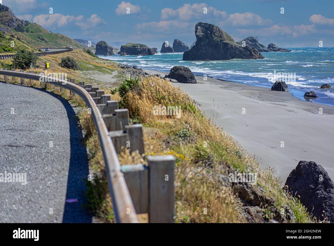 The beautiful coastline of Highway 101 in California, USA Stock Photo ...