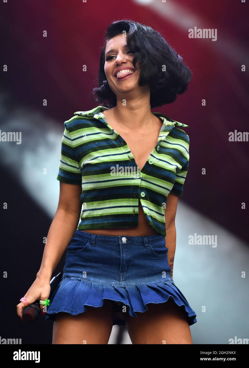 EDITORIAL USE ONLY September 4th, 2021, London. Raye performing at the ...