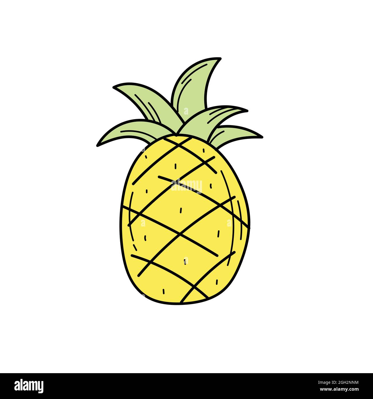 Simple Pineapple Drawing
