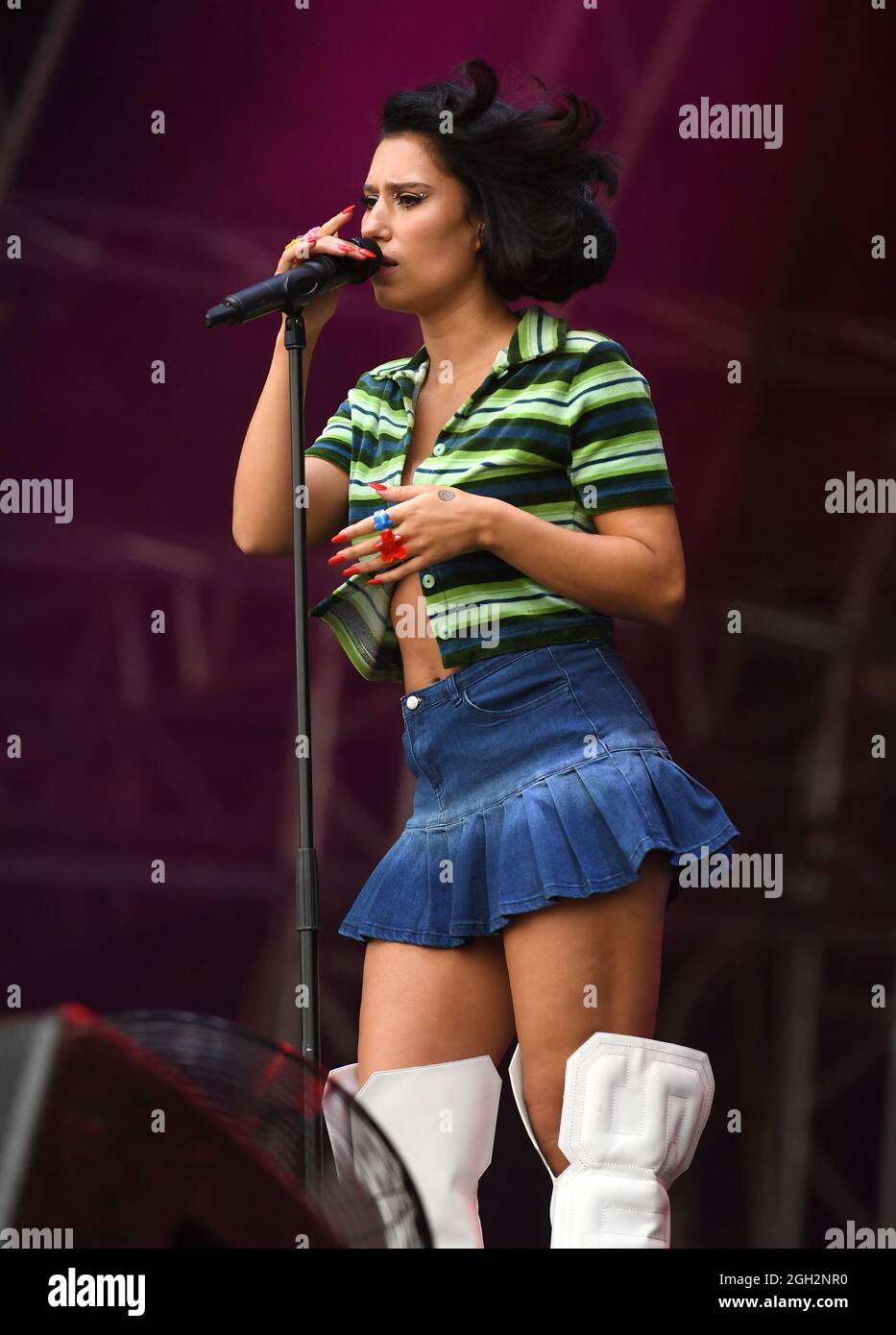 EDITORIAL USE ONLY September 4th, 2021, London. Raye performing at the ...