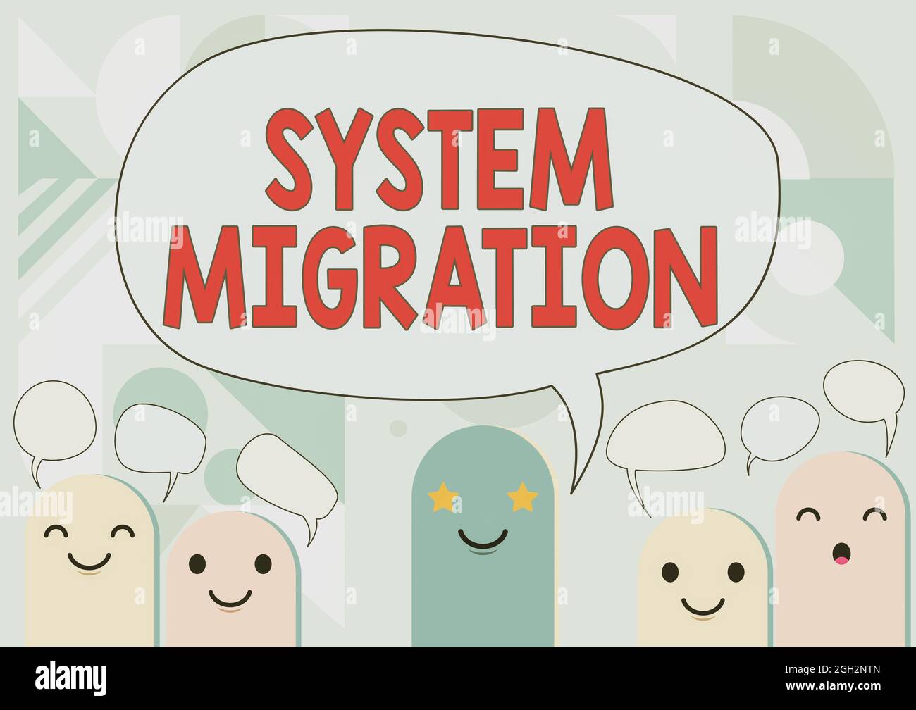 Conceptual caption System Migration. Business showcase moving from the ...