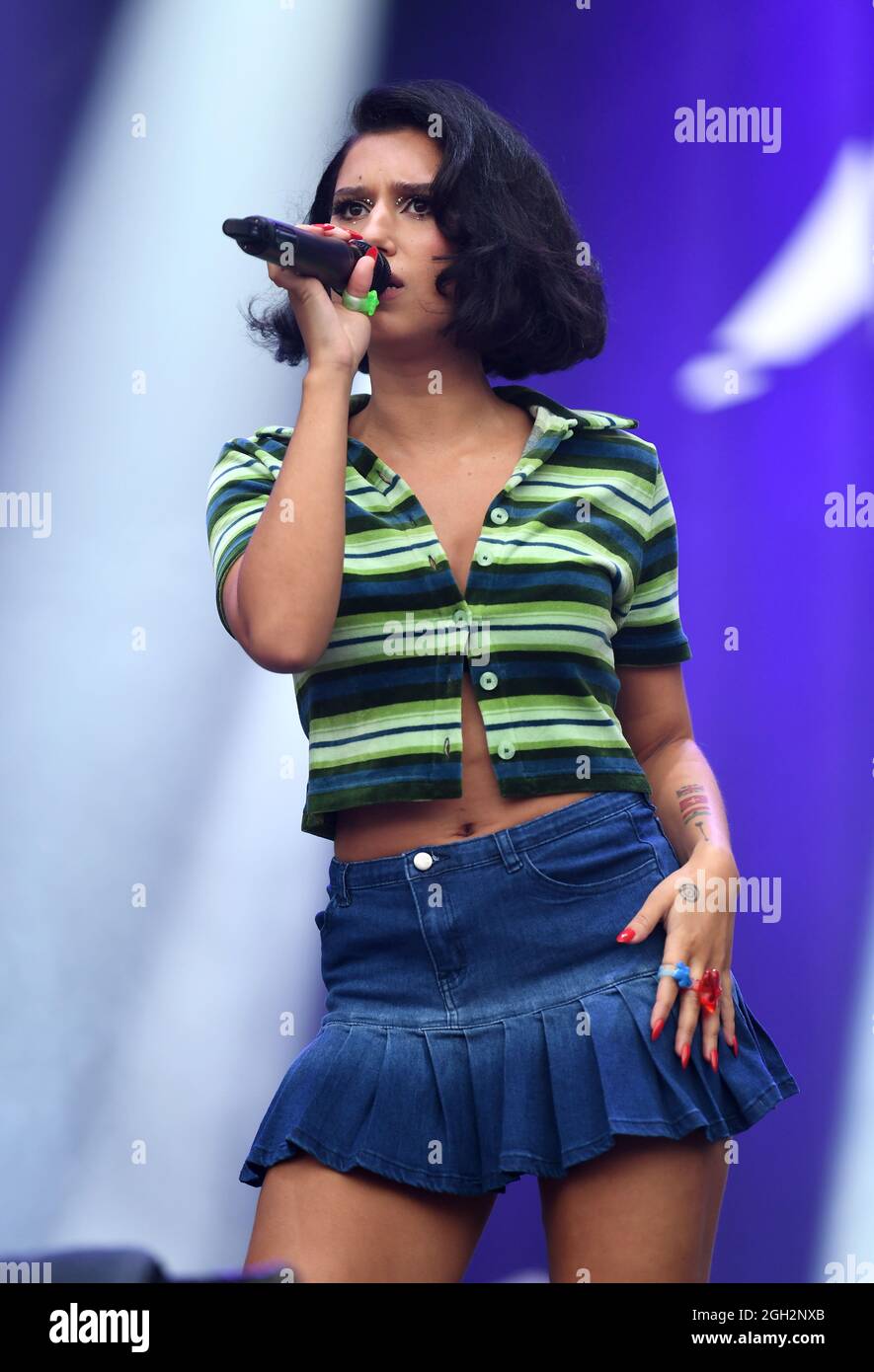 EDITORIAL USE ONLY September 4th, 2021, London. Raye performing at the ...