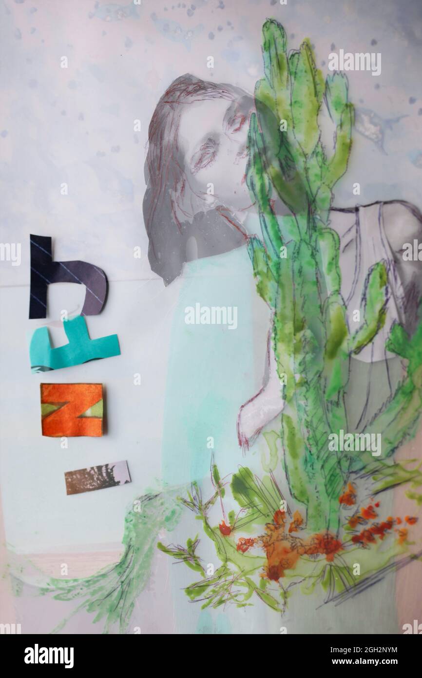 Conceptual Mixed Media Collage - Myers Briggs Type - INFJ Stock Photo ...