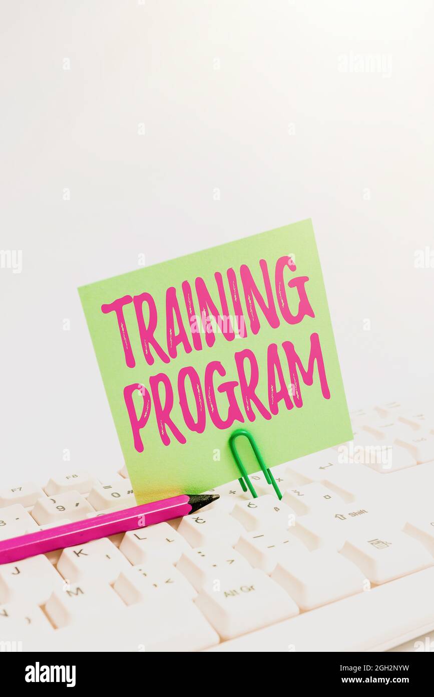 Text showing inspiration Training Program. Business concept learn ...