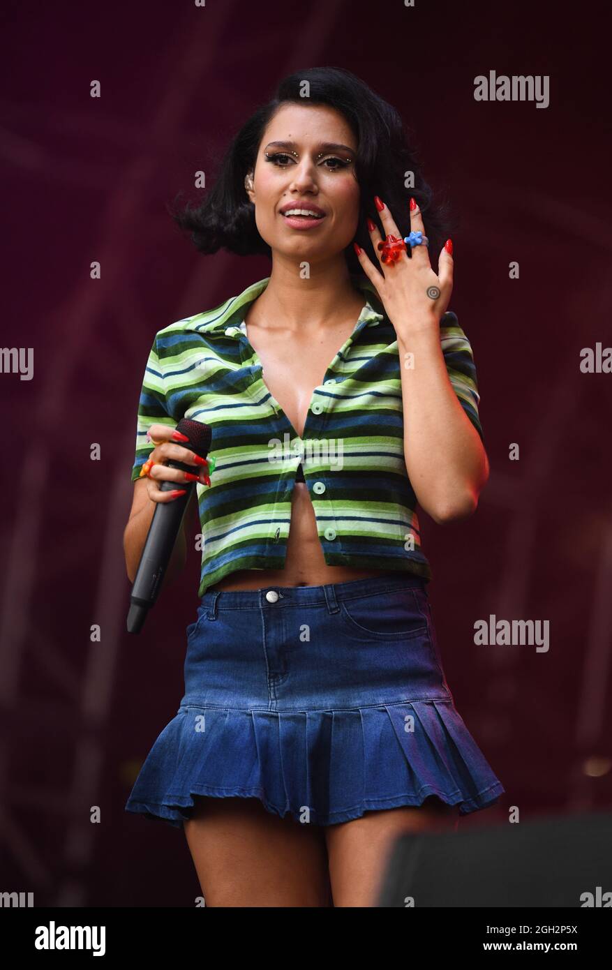 EDITORIAL USE ONLY September 4th, 2021, London. Raye performing at the ...