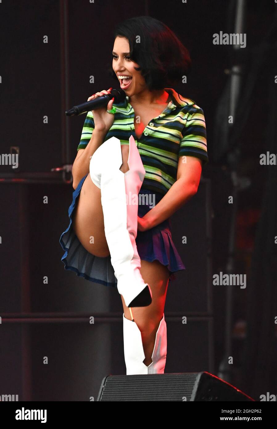 EDITORIAL USE ONLY September 4th, 2021, London. Raye performing at the ...