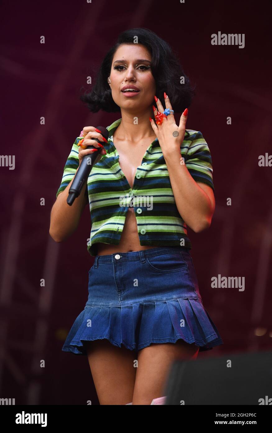 EDITORIAL USE ONLY September 4th, 2021, London. Raye performing at the ...