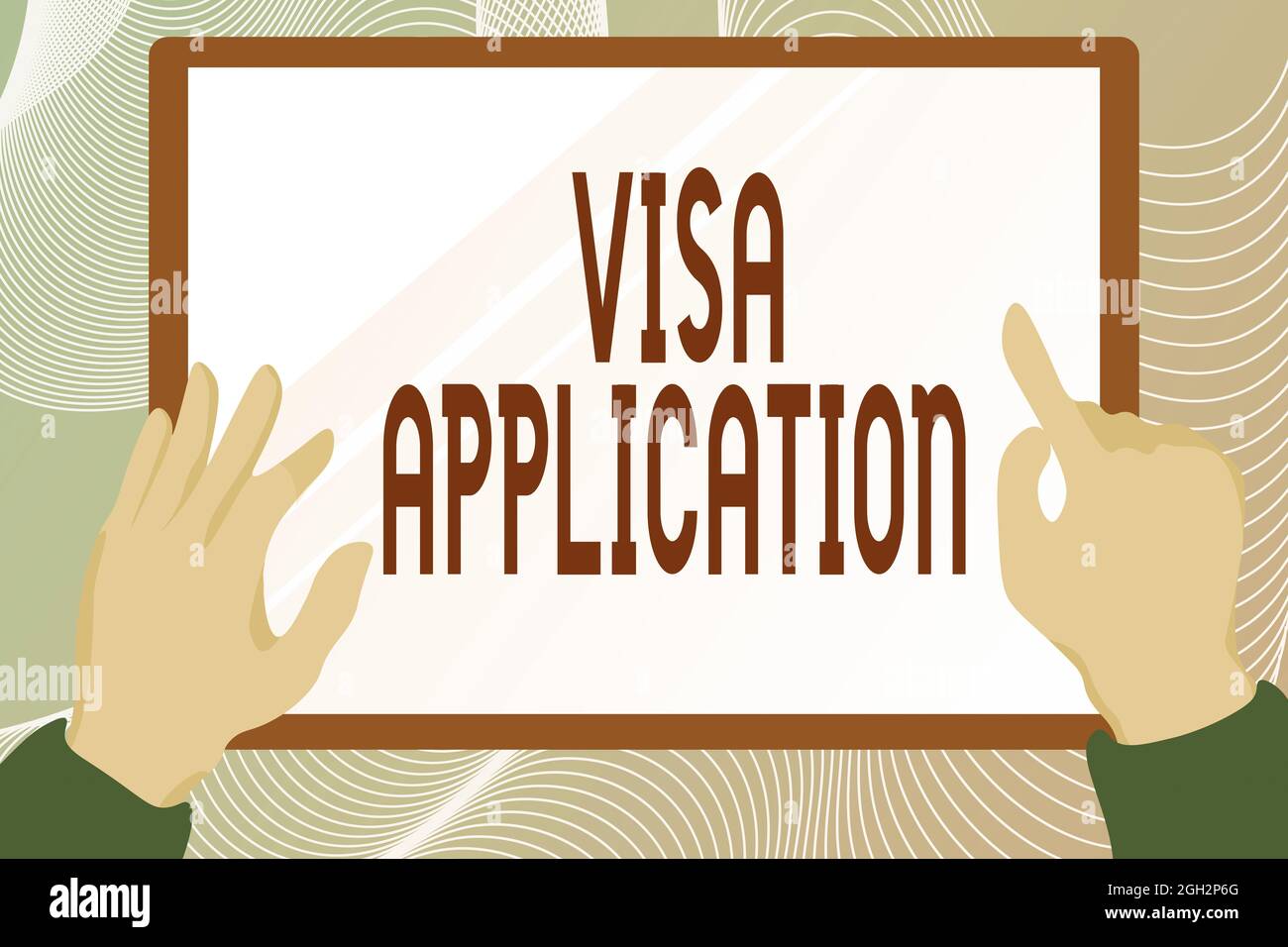 Conceptual display Visa Application. Business showcase an process of ...