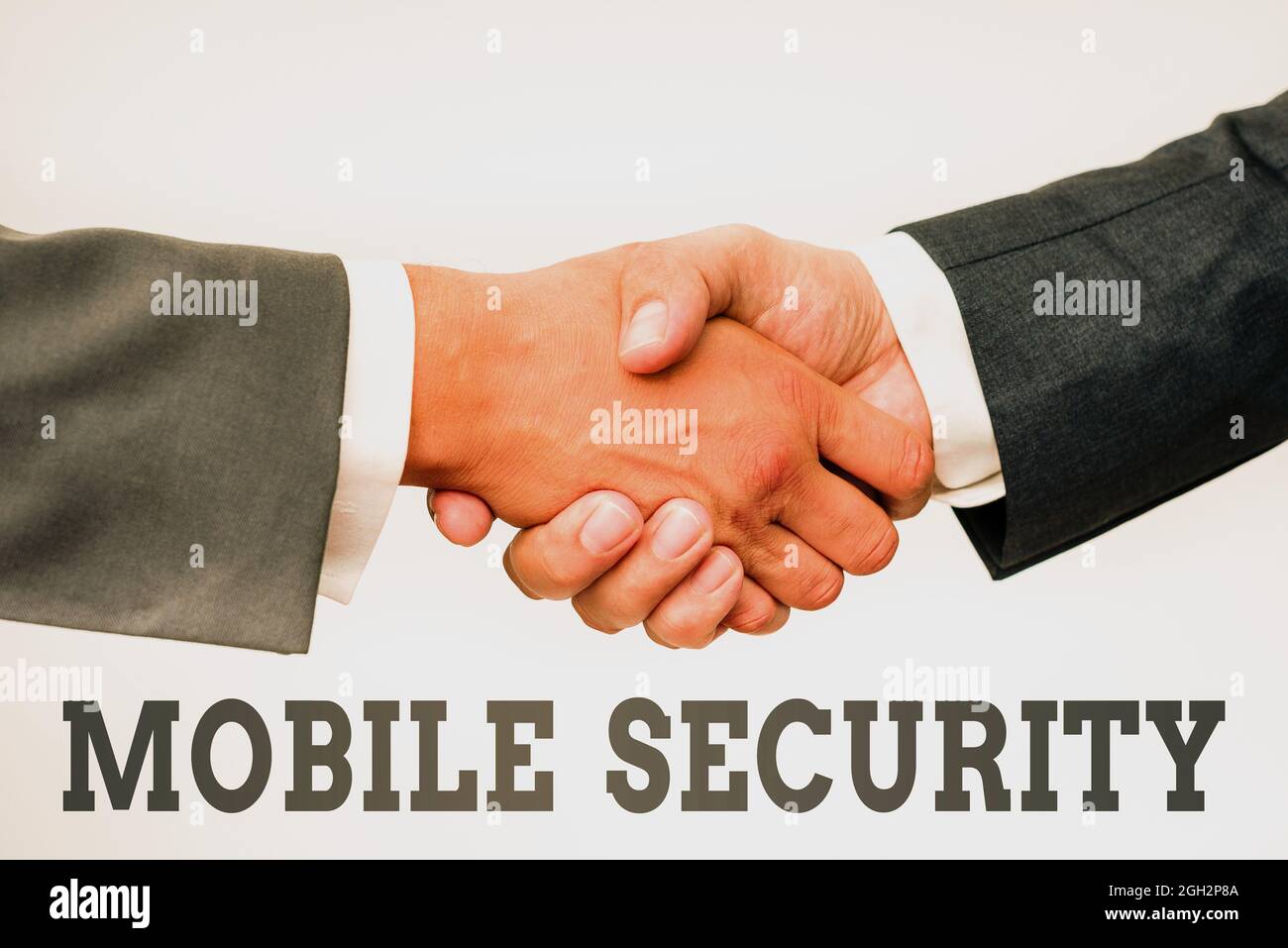 Hand writing sign Mobile Security. Business showcase efforts to secure ...