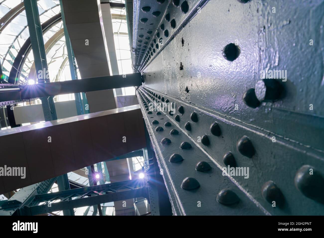 Structural steel in building support, beams and girders Stock Photo - Alamy