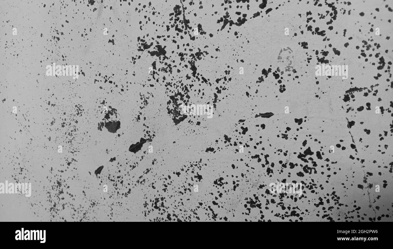 Wall with black spotted paints on it Stock Photo - Alamy
