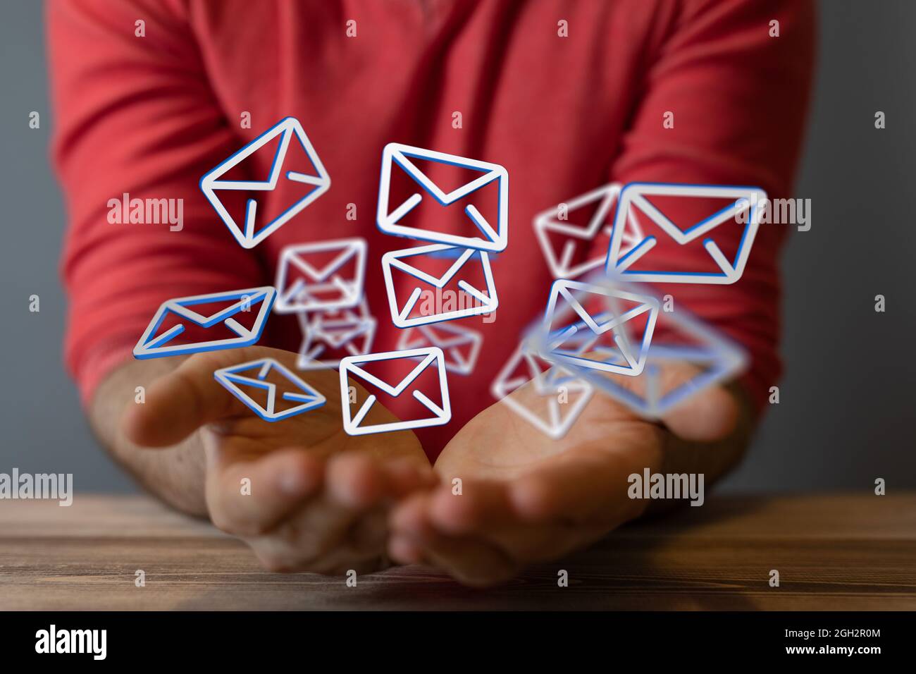 Illustration of internet email icons for communication Stock Photo - Alamy