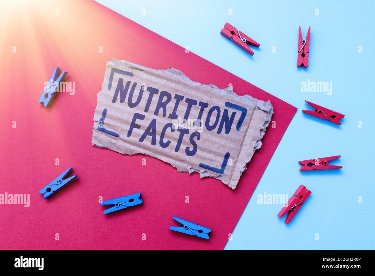 Text showing inspiration Nutrition Facts, Word Written on detailed ...