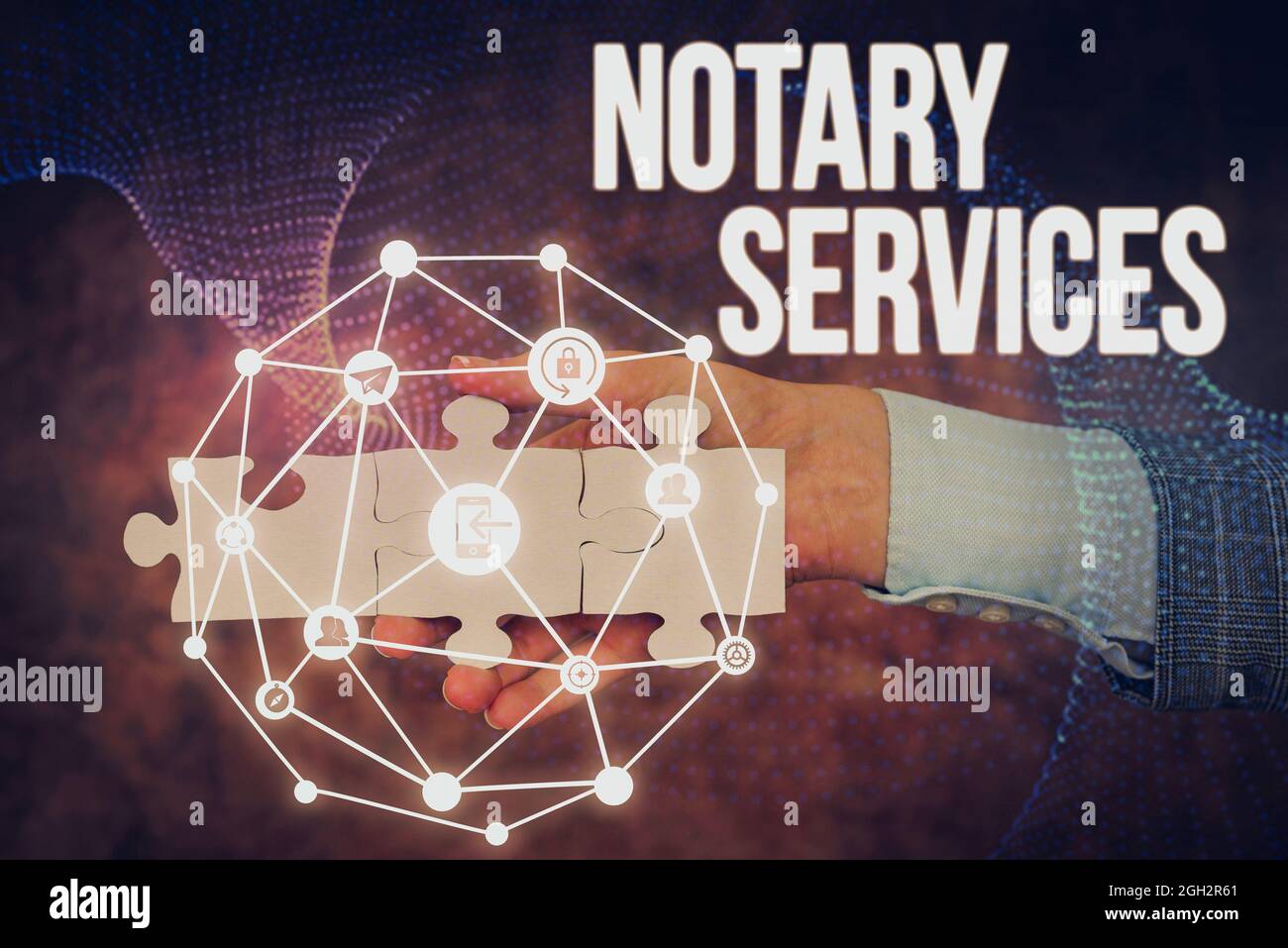 Writing displaying text Notary Services. Concept meaning services ...