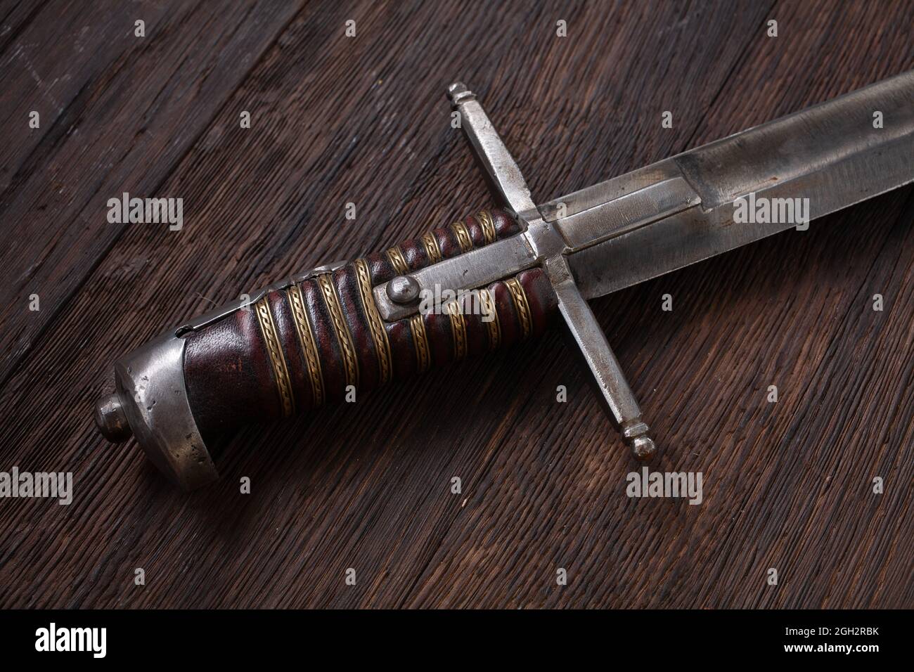 Polish Saber Sword on wooden deck, 17th century. Poland, Lithuania ...