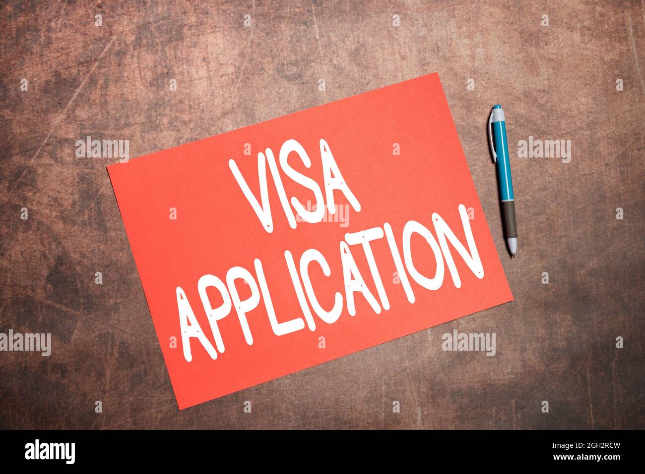 Text showing inspiration Visa Application. Word for an process of ...