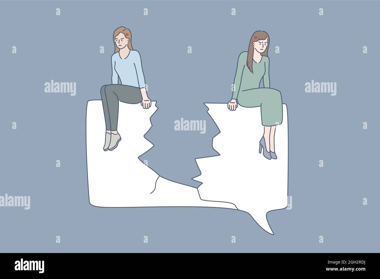 Female friends argue Stock Vector Images - Alamy
