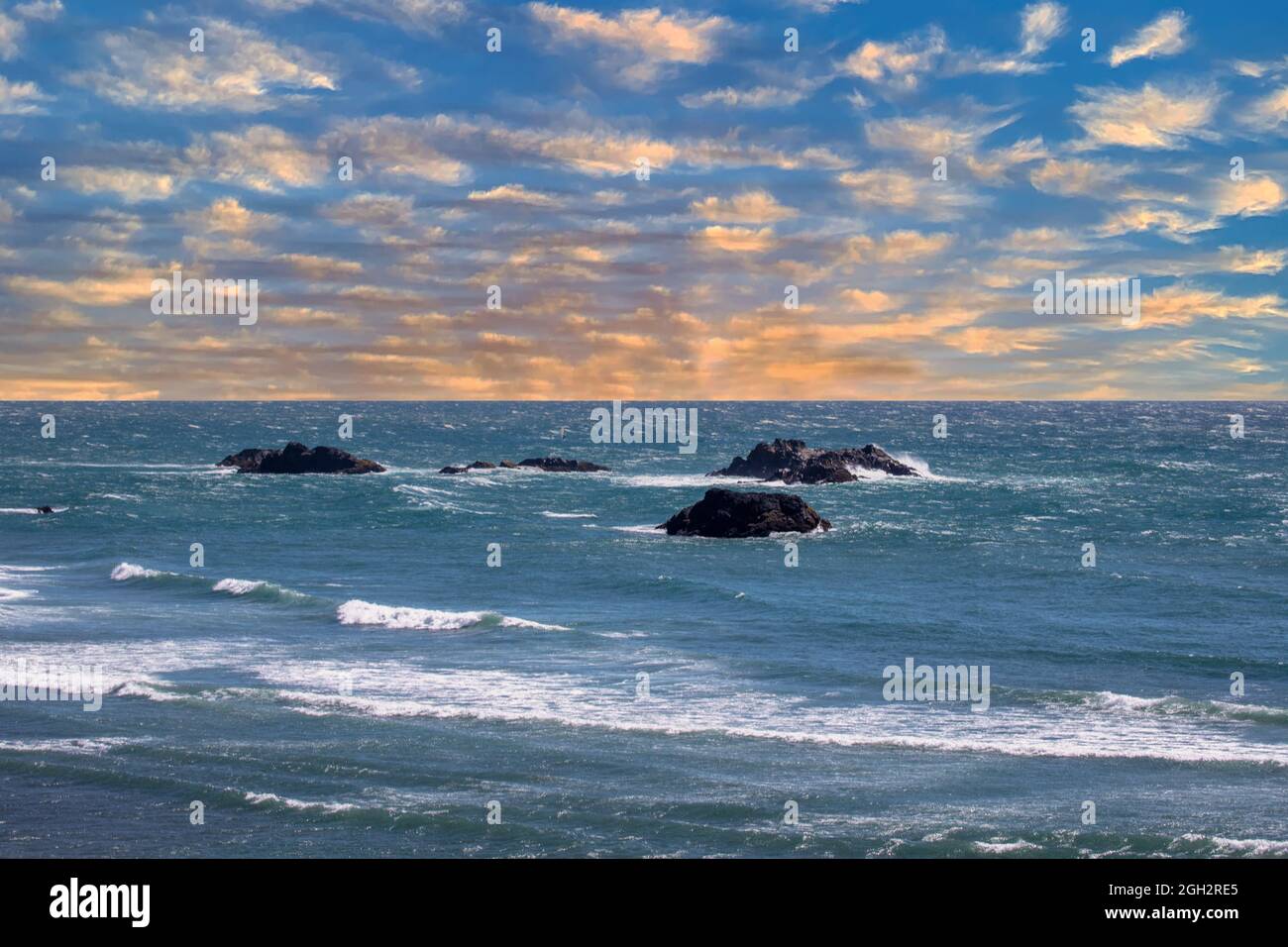 The beautiful coastline of Highway 101 in California, USA Stock Photo ...