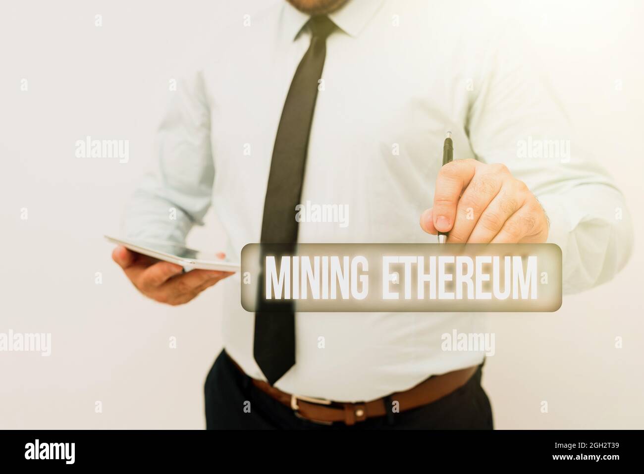 Inspiration showing sign Mining Ethereum, Business showcase the process ...