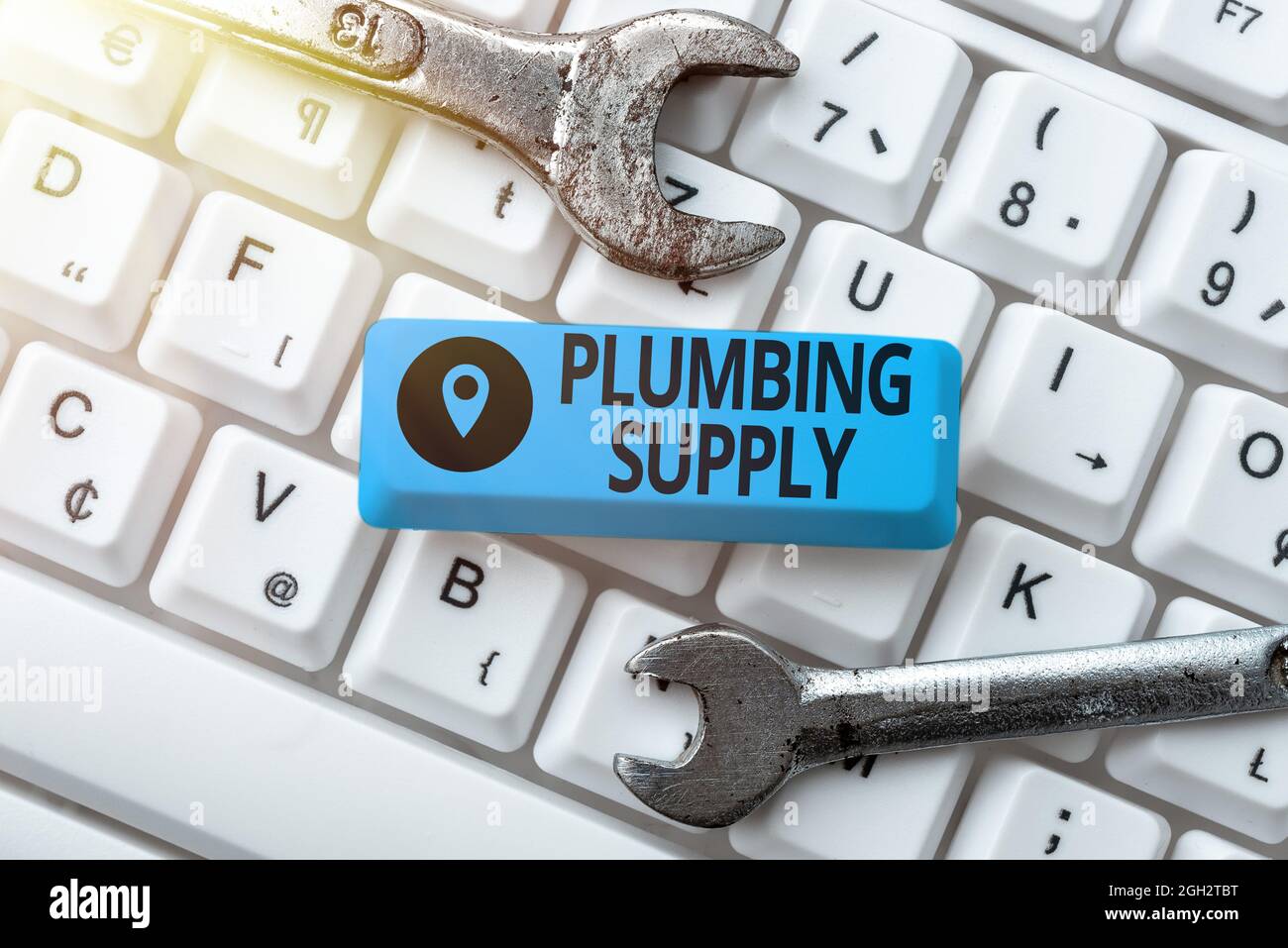 Writing displaying text Plumbing Supply. Business showcase tubes or ...