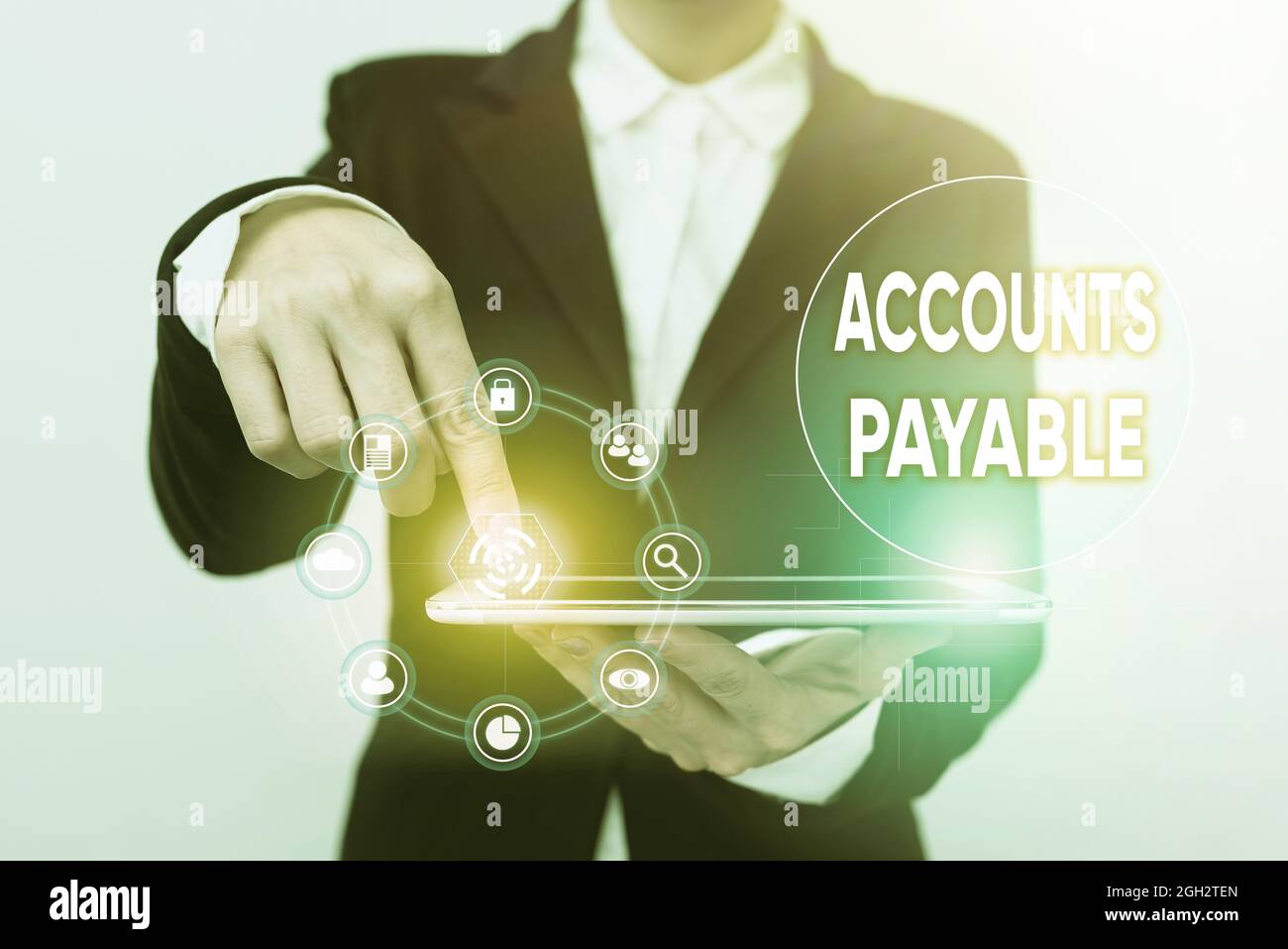 Text sign showing Accounts Payable. Business concept money owed by a ...