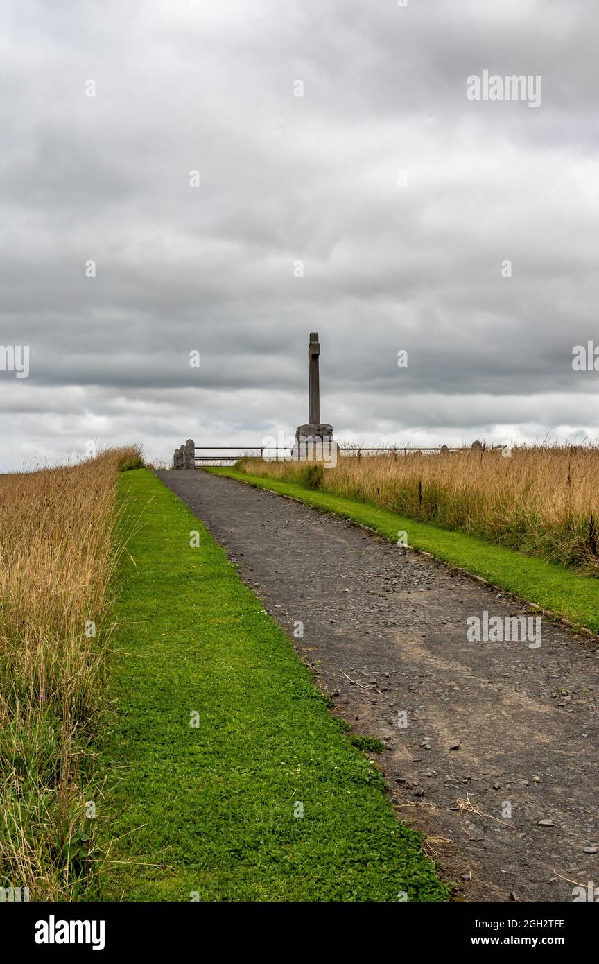 Battle of Flodden memorial Cross Stock Photo - Alamy