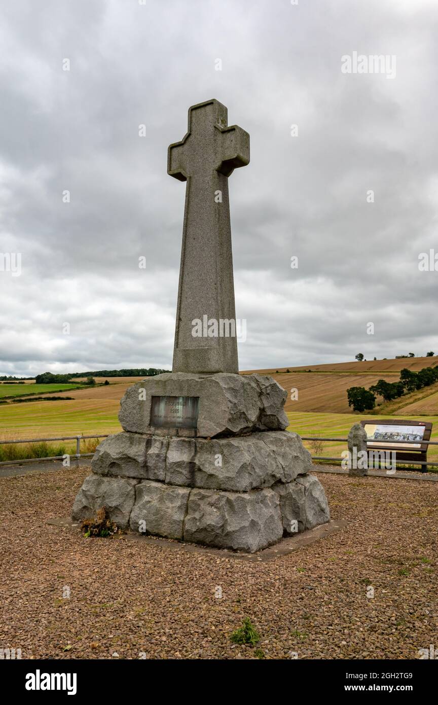 Battle of Flodden memorial Cross Stock Photo - Alamy