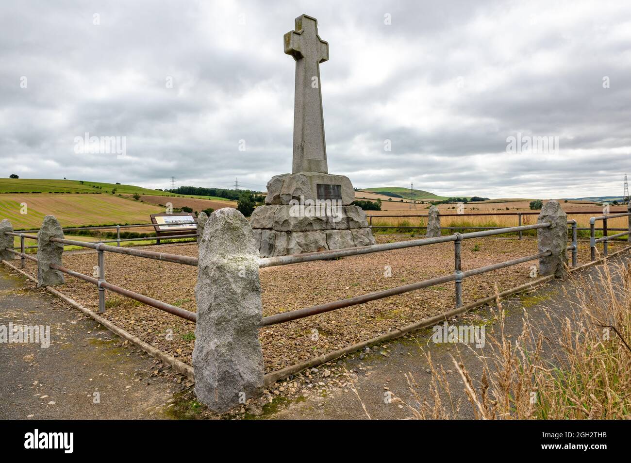 Battle of Flodden memorial Cross Stock Photo - Alamy