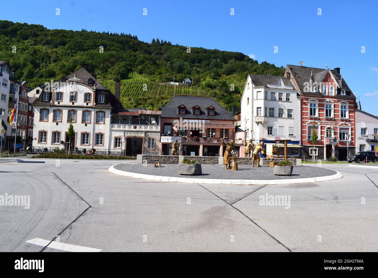 waterfront road in Alf at the Mosel Stock Photo - Alamy