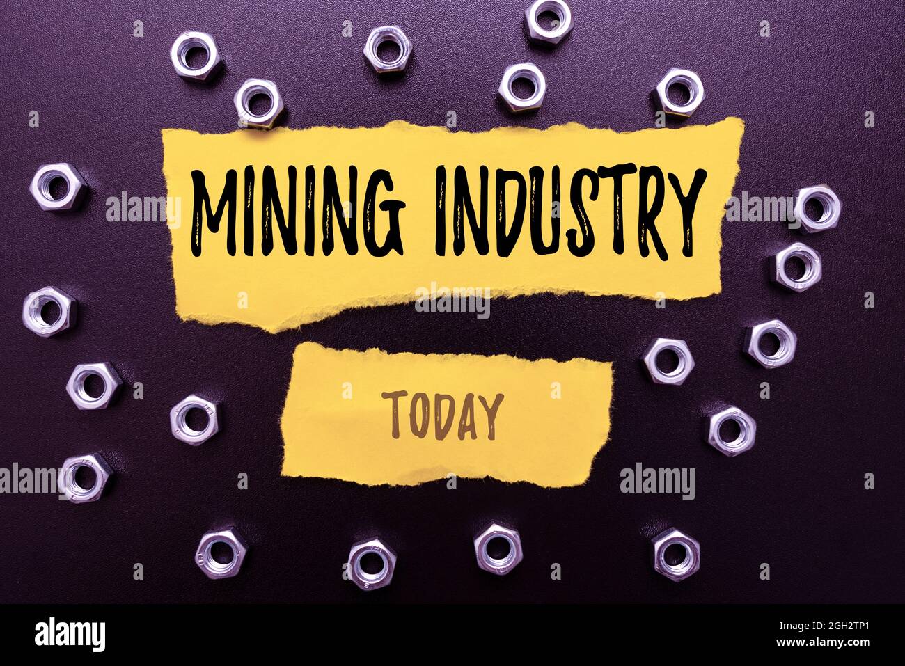 Hand writing sign Mining Industry. Business idea extraction of precious ...