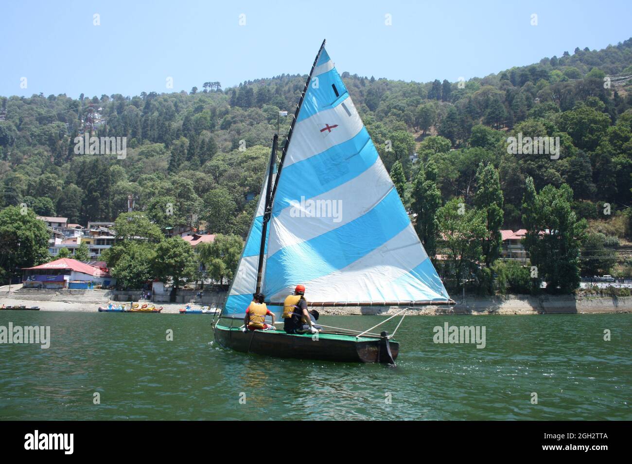 Sailing in the Nainital Lake Stock Photo - Alamy