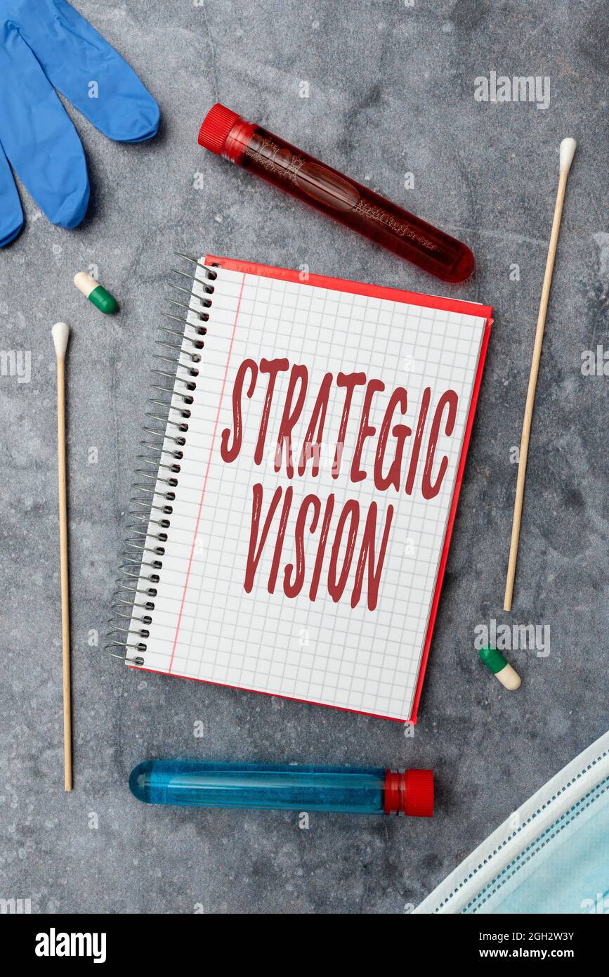 Writing displaying text Strategic Vision. Concept meaning clarifies the ...