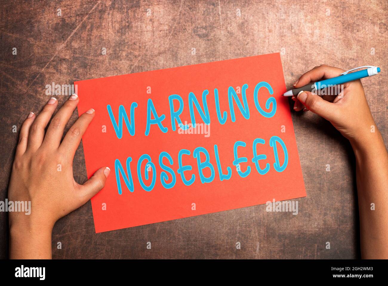 Conceptual display Warning Nosebleed. Conceptual photo caution on ... Conceptual display Warning Nosebleed. Conceptual photo caution on ...